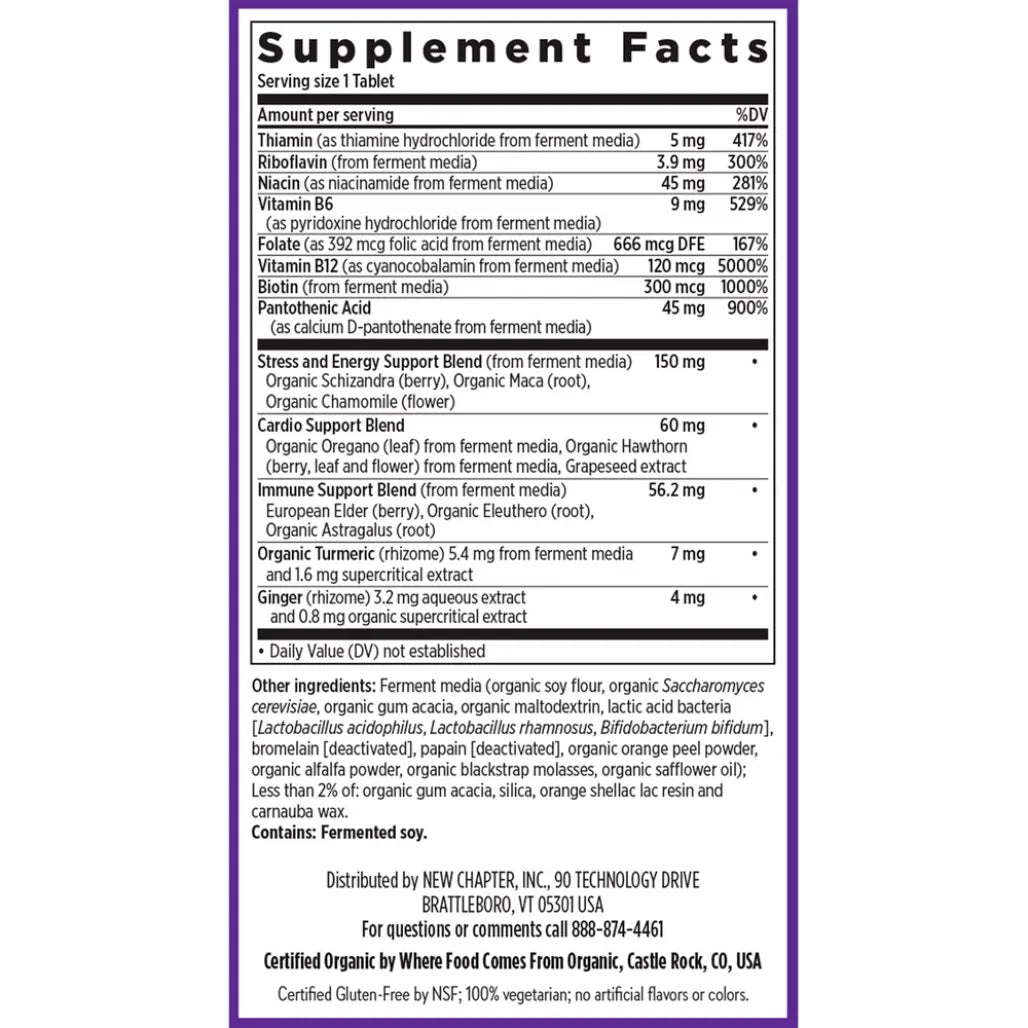 New Chapter Fermented Vitamin B Complex 30 Tabs | Nutriessential