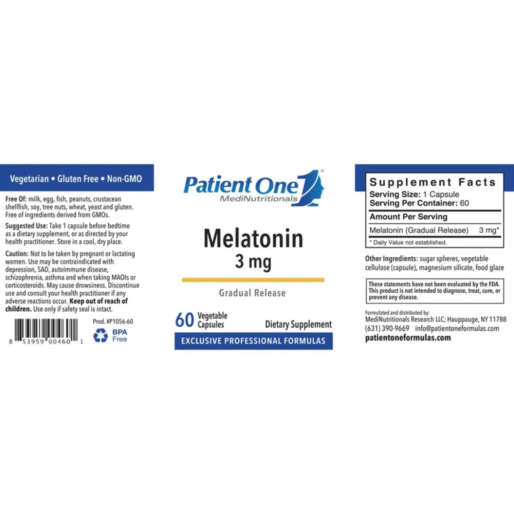 Melatonin 3mg Gradual Release- Nutriessential.com