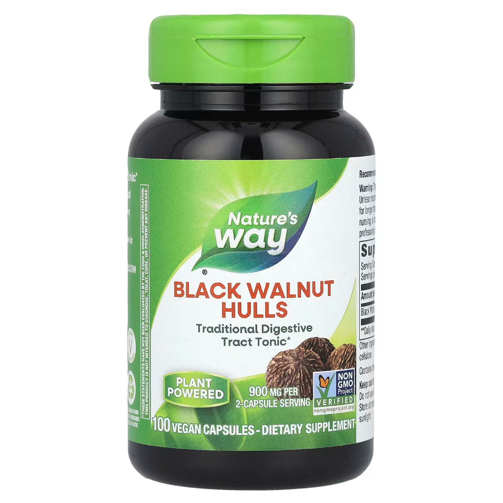 Natures Way Black Walnut Hulls 100 Caps | Nutriessential