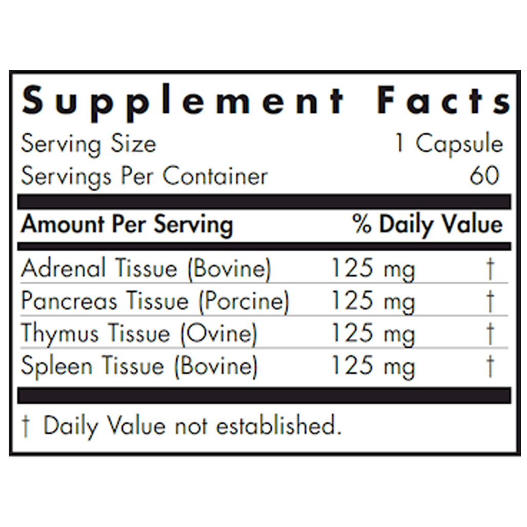 Allergy Research Group Immuno-Gland Plex - 60 Vegcaps | Nutriessential