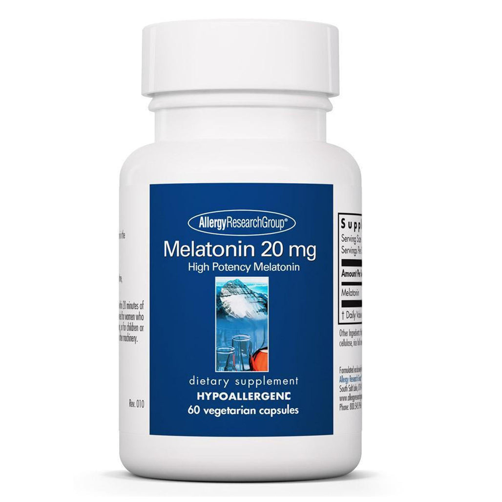 Allergy Research Group Melatonin 20 mg - 60 Vegcaps | Nutriessential