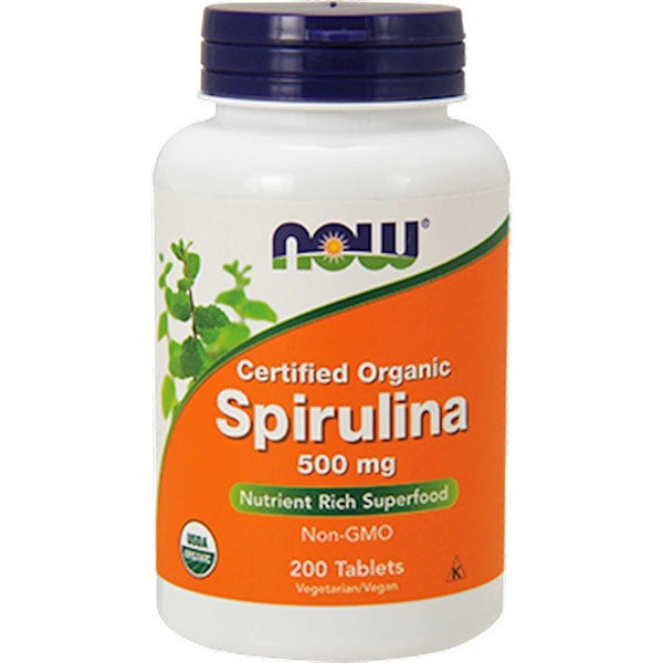 Spirulina 500 mg - 200 Tablets | Now | Nutriessential